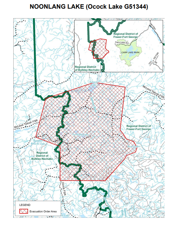 Ocock Lake wildfire under evacuation order | CKPG Today