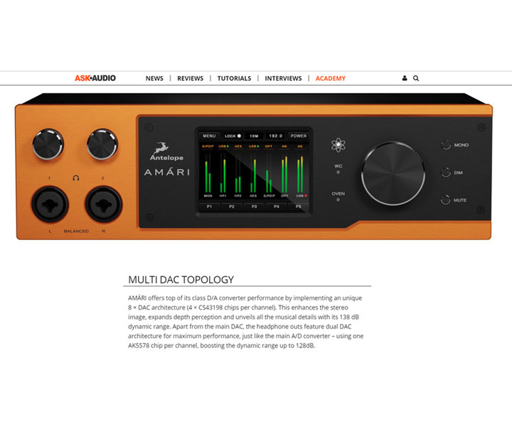 AMÁRI AD/DA Converter Reviews | Antelope Audio | Antelope Audio
