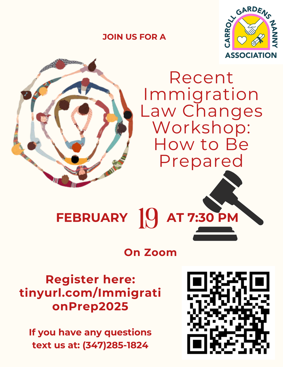 Recent Immigration Law Changes Workshop - Carroll Gardens Association