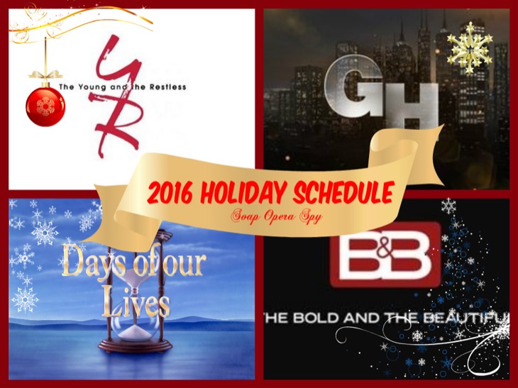 Soap Opera Holiday Pre-emptions: Y&R, DOOL, Bold, and GH Christmas And ...