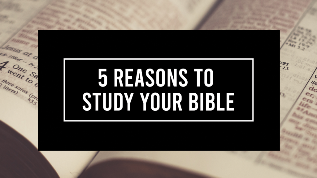 5 Reasons to Study Your Bible – Southwest Church of Christ
