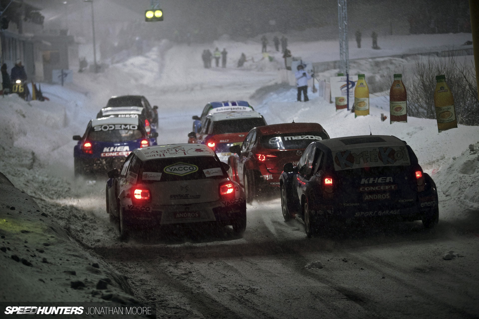 Freeze Frame Of An Ice Racing Smack Down - Speedhunters