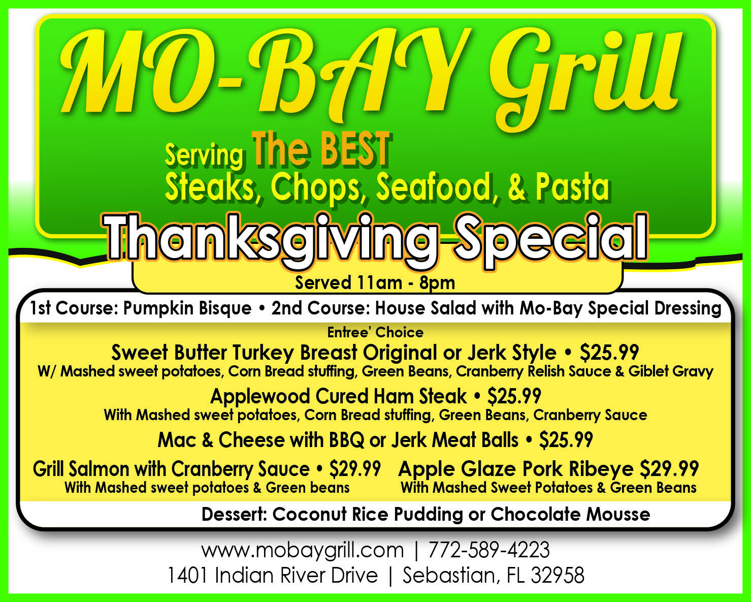 Mo Bay Grill is a Jamaican Restaurant in Sebastian, FL