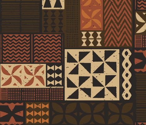 Hawaiian Kapa 1a fabric - muhlenkott - Spoonflower