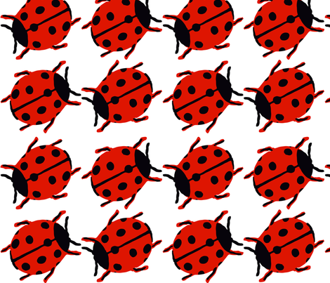 Ladybird pattern fabric - boredwall - Spoonflower