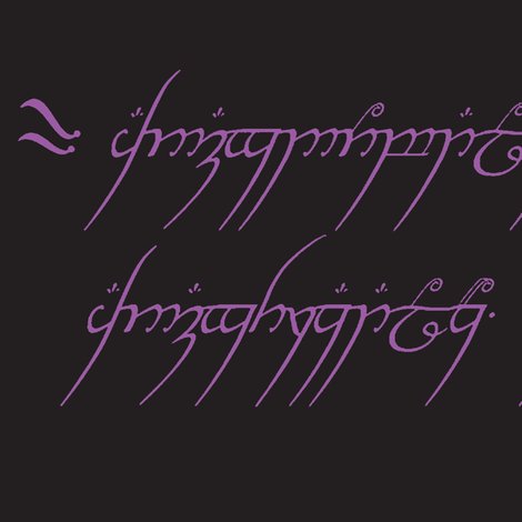 Lord of the rings - "one ring" script fabric - nerwen - Spoonflower