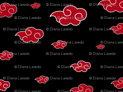 Akatsuki Clouds fabric - dianakuma♥ - Spoonflower