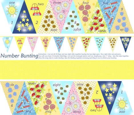 numbers fabric - lovefrombeth - Spoonflower