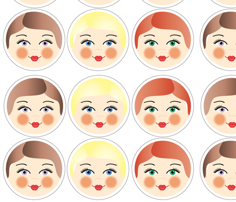 Doll_Faces fabric - jasmilly - Spoonflower