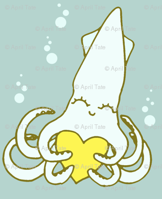 Happy Squid fabric - rileyconstruction - Spoonflower