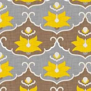 lemon_leaf_panel_linen - Spoonflower