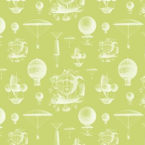Celery Vintage Balloons - Spoonflower