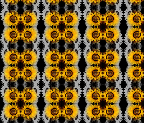 Small Sunflower Print fabric - bloomingvinedesign - Spoonflower