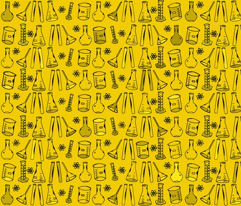 Chemistry Lab Yellow fabric - nocodazole - Spoonflower