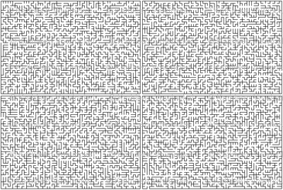 Big Maze Puzzle Fabric fabric - kvowinckel - Spoonflower