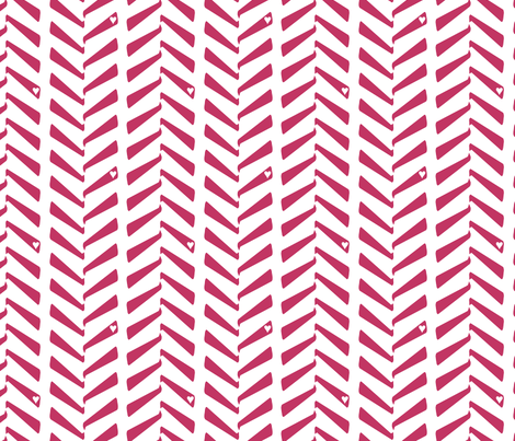 Valentine's Chevron in Rose fabric - me-udesign - Spoonflower