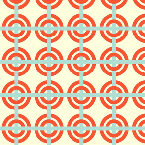 Orange mod circles - Spoonflower