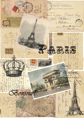 French Word Collage