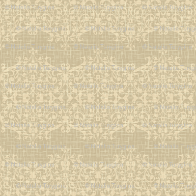 floral burlap pattern fabric - antuanetto - Spoonflower