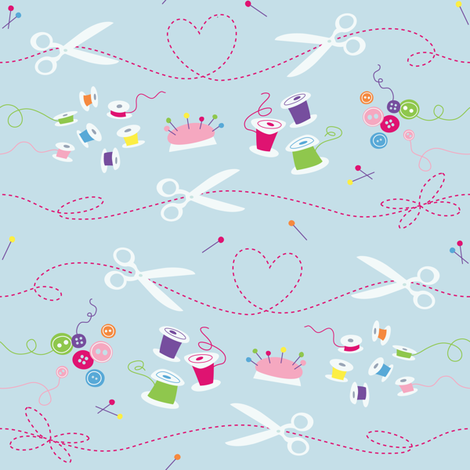 Sew Cute fabric - gobennygo - Spoonflower