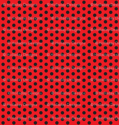 Ladybug Dots fabric - holladaydesigns - Spoonflower