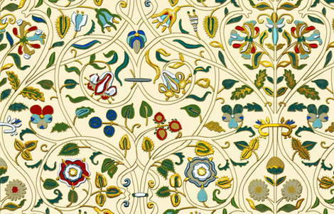 Embroidered Elizabethan Forepart Gold- and Silverwork Imitation fabric ...