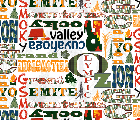 U.S. National Park Names - 3 designs by angelastevens