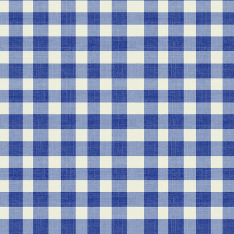 Le Navy Gingham fabric - ragan - Spoonflower