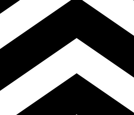 large black chevron fabric - blissdesignstudio - Spoonflower