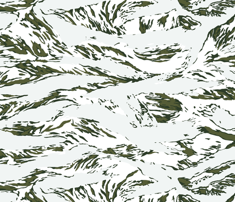 Snow Tiger Stripe Camo fabric - ricraynor - Spoonflower