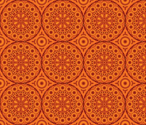 Southern Circles (Orange) fabric - robyriker - Spoonflower