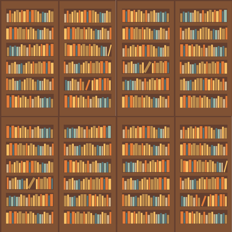 Library Book Shelves fabric - laurawilson - Spoonflower