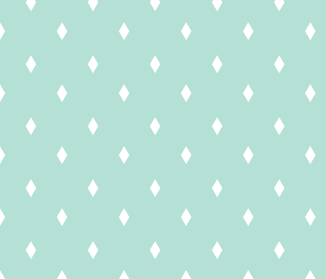 mini diamond mint fabric - alihenrie - Spoonflower