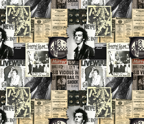 Punk Rock in colours fabric - susiprint - Spoonflower