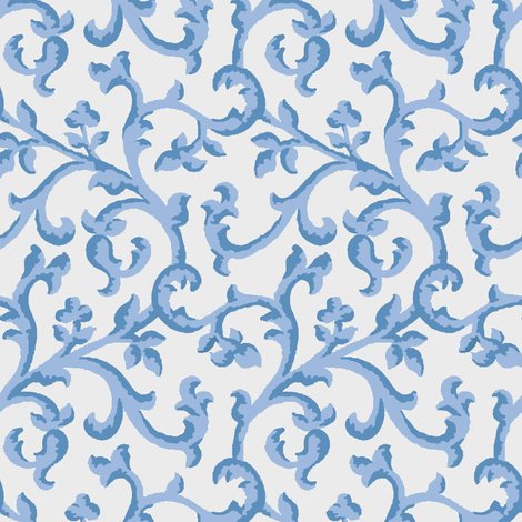Ocean_Blue_Scroll wallpaper - kelly_a - Spoonflower