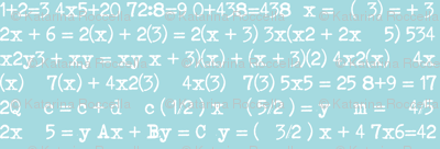 maths blue fabric - katarina - Spoonflower