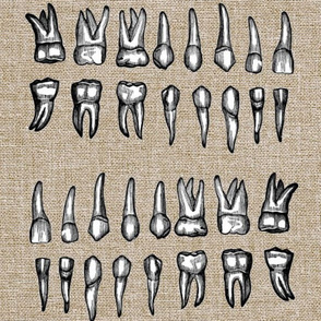 Human Teeth Fabric | Spoonflower