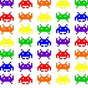 Retro Space Invaders - 2 - Spoonflower