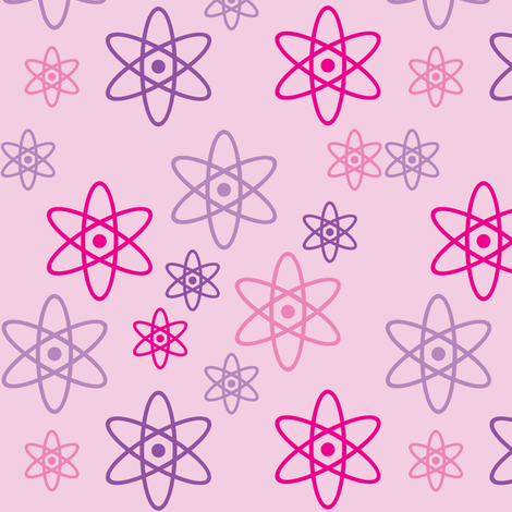Atomic Science (Pink) wallpaper - robyriker - Spoonflower