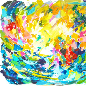 Bright Colorful Painting Print. - Spoonflower