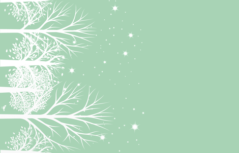 winter trees border fabric - keweenawchris - Spoonflower