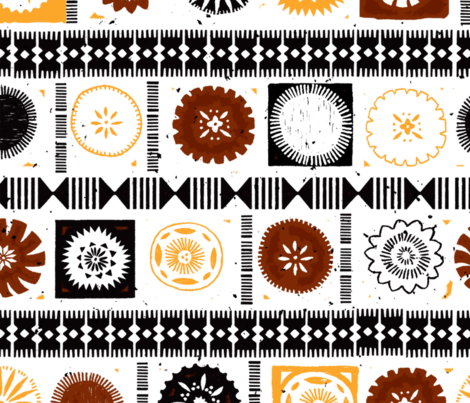 Fijian Tapa 2a giftwrap - muhlenkott - Spoonflower