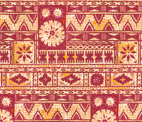 Fijian Tapa 1d fabric - muhlenkott - Spoonflower