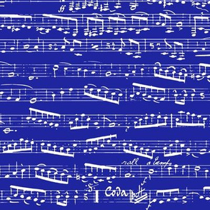 Dark Navy Blue Music notes - Spoonflower