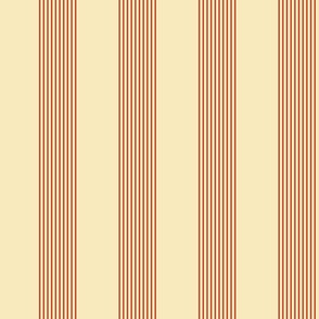apple stripes - red on cream - Spoonflower