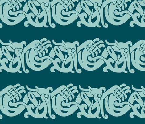 Merida Brave Celtic Border fabric - aimee - Spoonflower