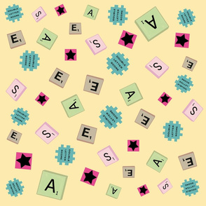 scrabble fabric, wallpaper & gift wrap - Spoonflower