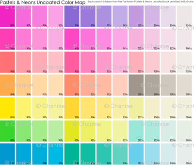 neon & pastel uncoated color map fabric - chantae - Spoonflower