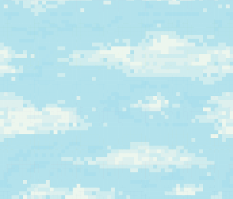 Pixel art sky wallpaper - dmitriylo - Spoonflower
