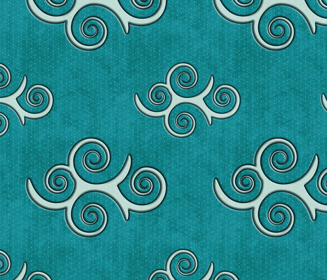 Blue Swirls fabric - rhyannon - Spoonflower